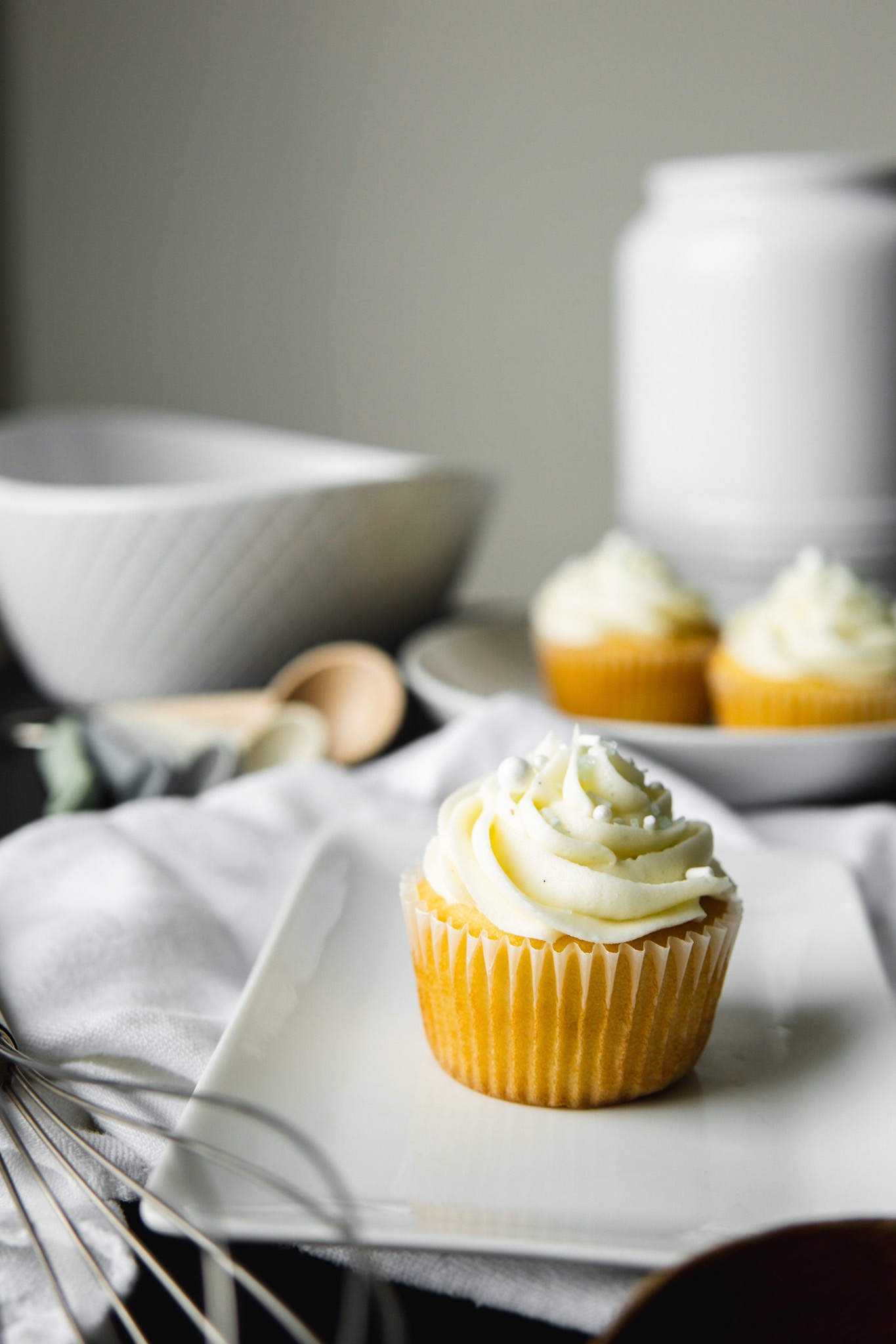 **The BEST** Fluffy Vanilla Cupcakes - The Mindful Meringue
