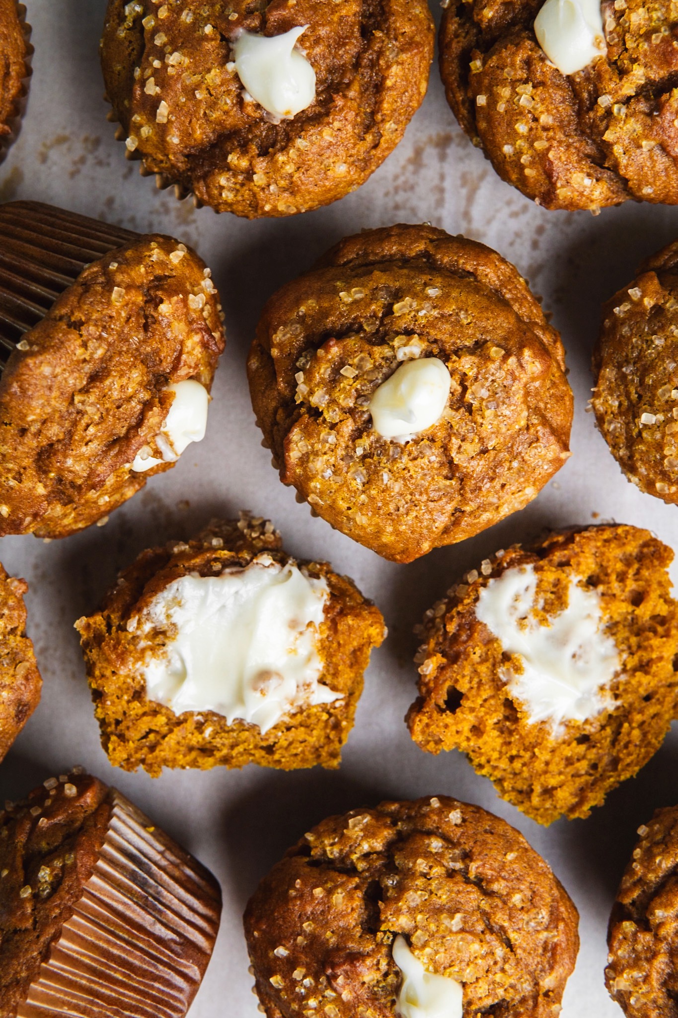 The Ultimate Pumpkin Spice Muffins {with cream cheese filling!}