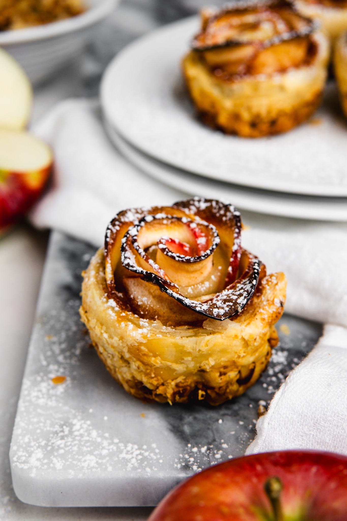 Easy Baked Apple Roses Recipe {with walnut crust}